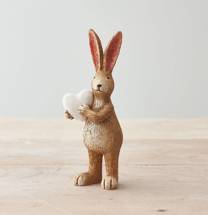 Jasper Rabbit White Heart 14cm – Peppy & Sage