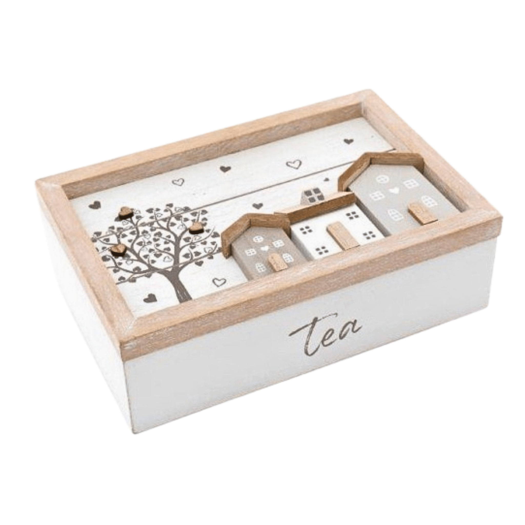 Wooden House & Tree Tea Box – Peppy & Sage