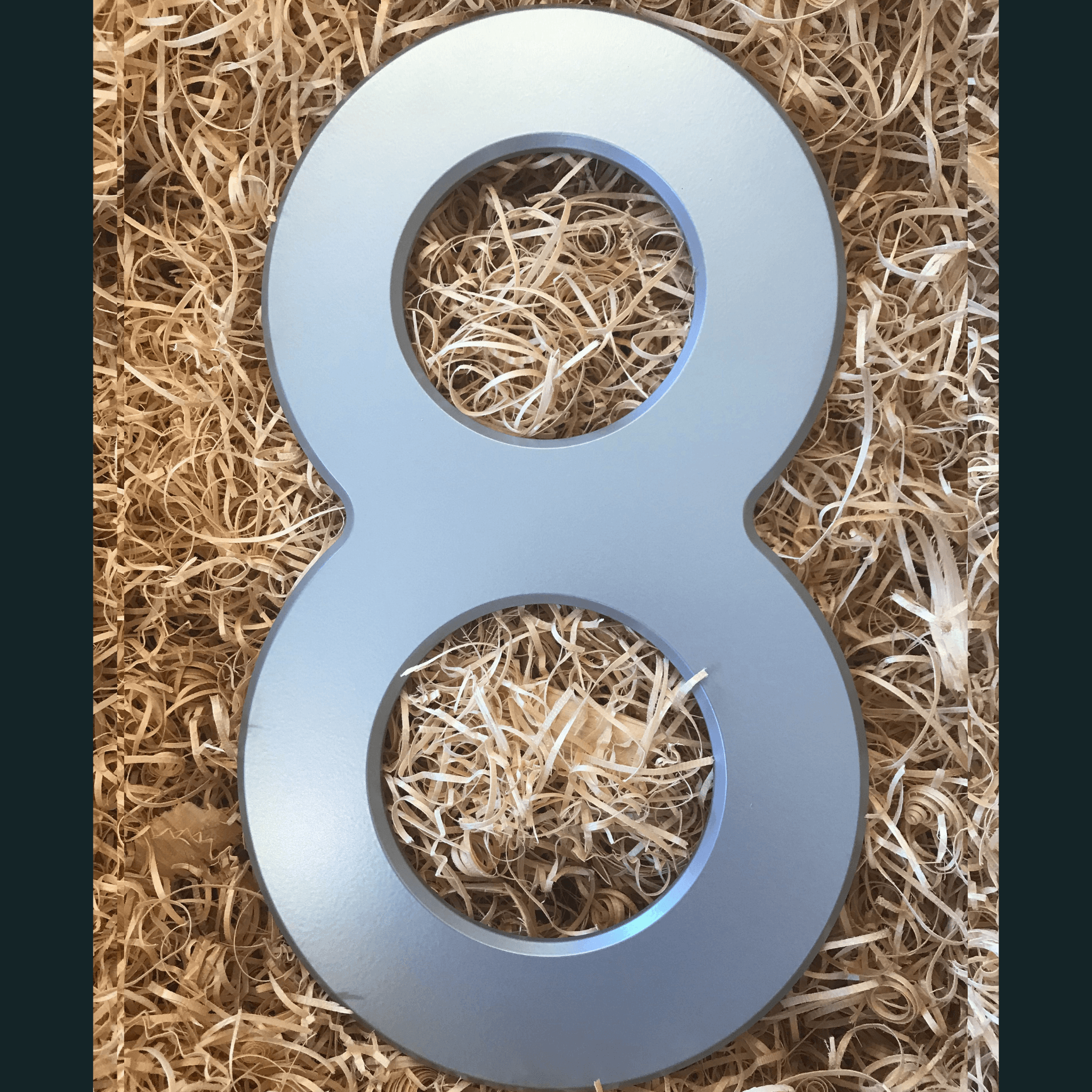 Extra Large House Numbers - Silver/Grey Powder Coat Finish - 29.5cm ...