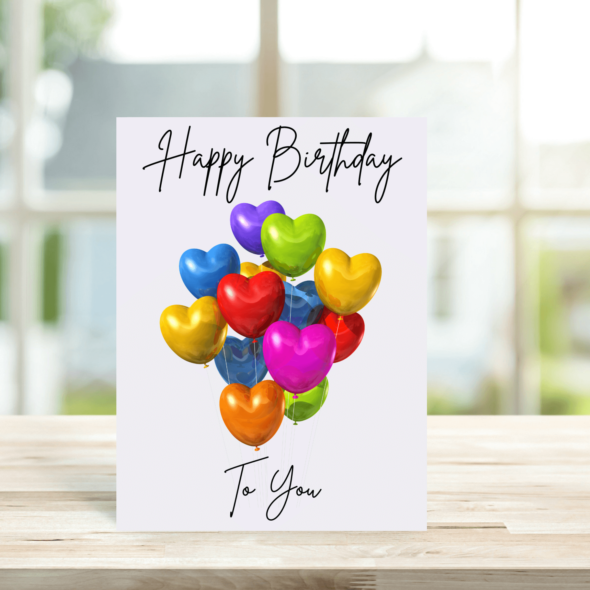 Heart Balloons Greetings Card – Peppy & Sage
